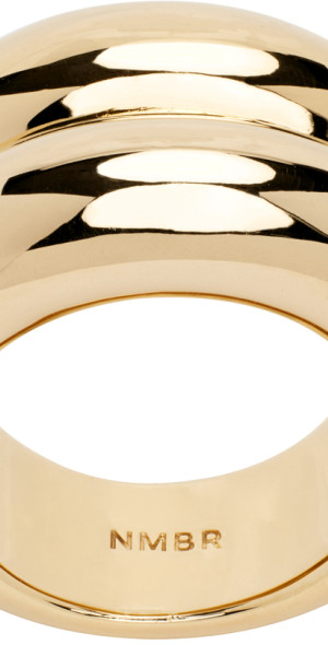 Numbering - Gold Double Pipe Ring