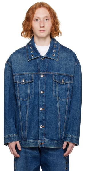 Off-White - Blue Eyelet Denim Jacket