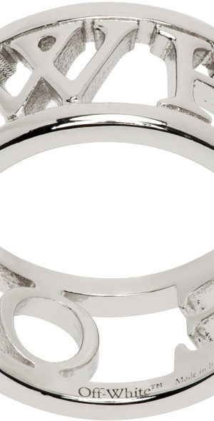 Off-White - Silver Lettering Ring