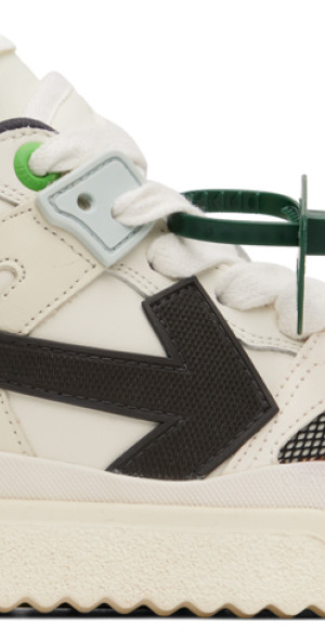 Off-White - White Mid Sponge Sneakers