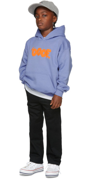 OOOF - SSENSE Exclusive Kids Purple & Orange Puff Logo Hoodie