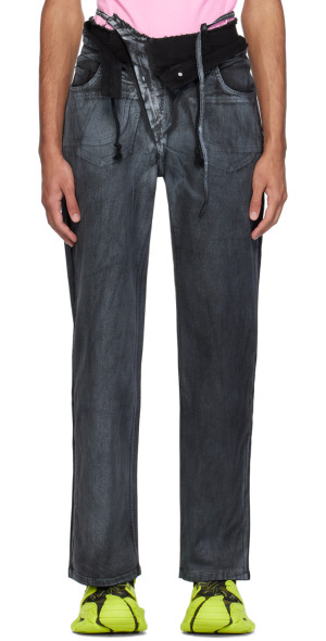 Ottolinger - Black Double Fold Jeans