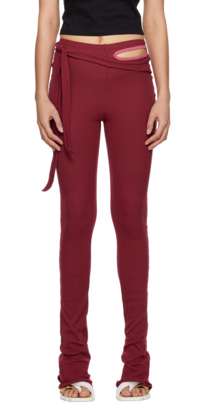 Ottolinger - Burgundy Cutout Lounge Pants