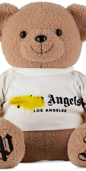Palm Angels - Beige Sprayed Logo Teddy Bear