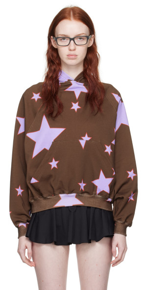 Praying - SSENSE Exclusive Brown Star Hoodie