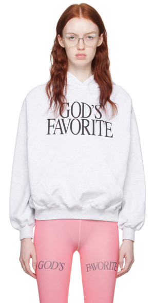 Praying - SSENSE Exclusive Gray 'God's Favorite' Hoodie