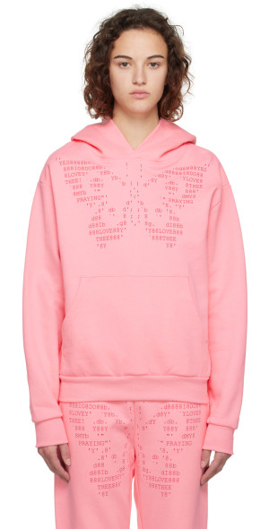 Praying - SSENSE Exclusive Pink Butterfly Hoodie