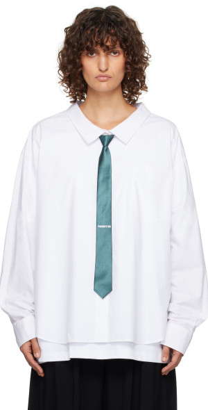 Pushbutton - White Combi Shirt