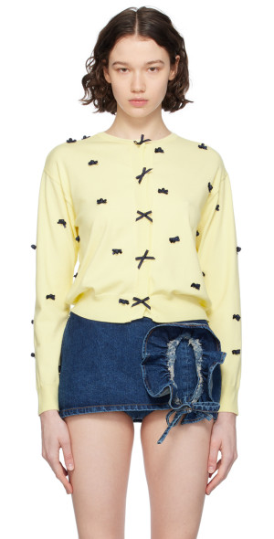 Pushbutton - Yellow Ribbon Cardigan