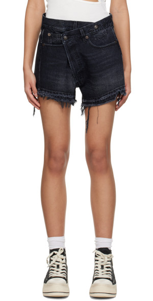 R13 - Black Crossover Shorts