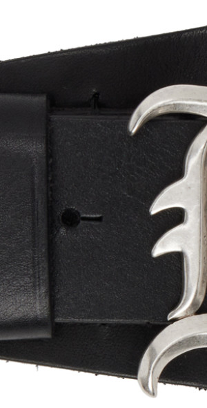 R13 - Black '' Logo Buckle Belt