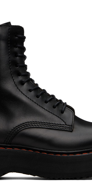 R13 - Black SIngle Stack Boots