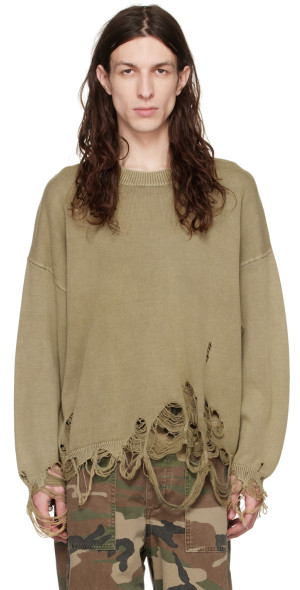 R13 - Green Destroyed Sweater