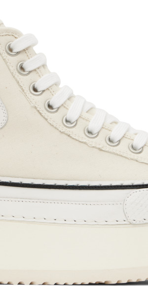 R13 - Off-White Courtney Platform High Top Sneakers