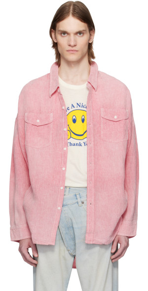 R13 - Red Drop Neck Work Shirt