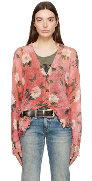 R13 - Red Floral Cardigan