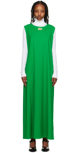 Raf Simons - Green Crewneck Maxi Dress