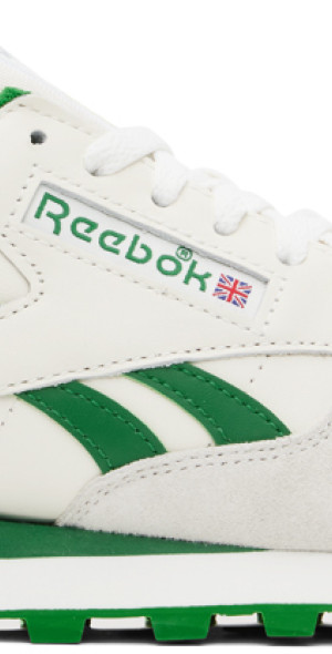 Reebok Classics - Off-White & Green Classic Leather 1983 Vintage Sneakers