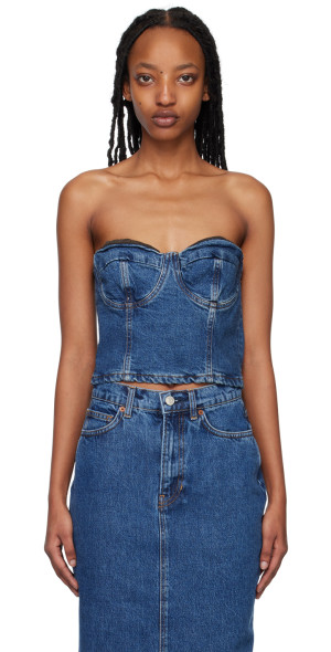 Reformation - Blue Andi Denim Bustier