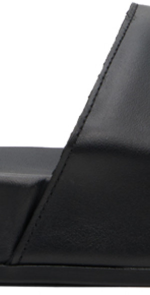 Rhude - Black Leather Pool Slides
