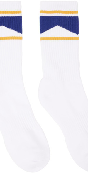 Rhude - White Chevron Logo Socks