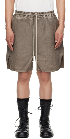 Rick Owens DRKSHDW - Gray Hollywood Long Boxers Butt Zipp Shorts