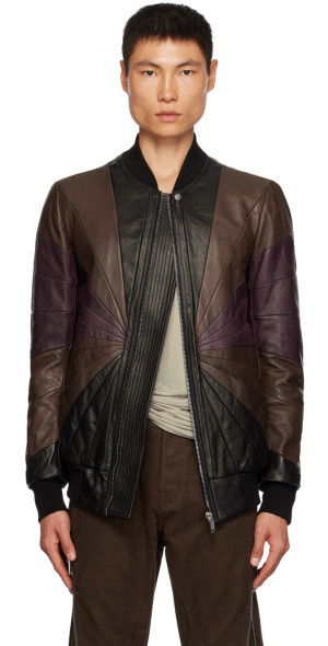 Rick Owens - Brown Classic Flight Leather Jacket
