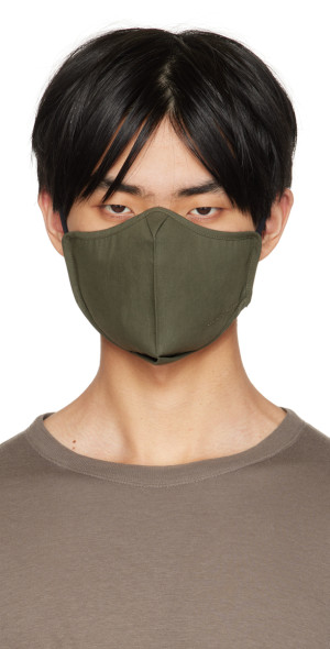 Rick Owens - Green Poplin Face Mask