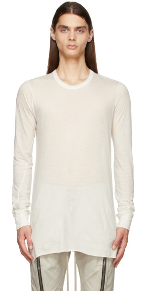 Rick Owens - White Basic Long Sleeve T-Shirt