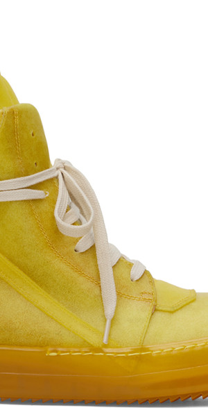 Rick Owens - Yellow Geobasket Sneakers