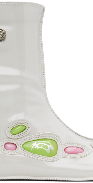 Rombaut - SSENSE Exclusive Off-White Alien Barefoot Boots