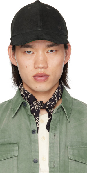 RRL - Black Embroidered Cap