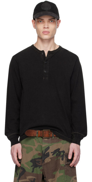RRL - Black Faded Henley