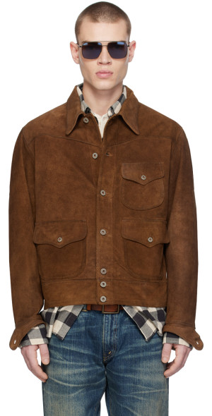 RRL - Brown Roughout Leather Jacket