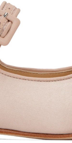 Sandy Liang - SSENSE Exclusive Pink Mary Jane Pointe Ballerina Flats