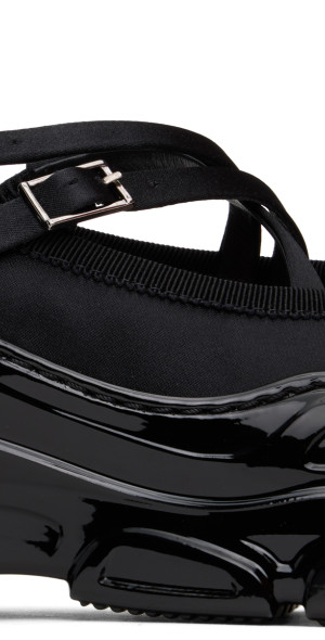 Simone Rocha - Black Classic Criss Cross Tracker Ballerina Flats