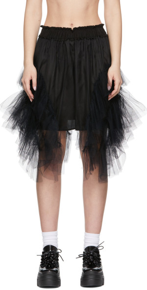 Simone Rocha - Black Hip Frill Tutu Mini Skirt