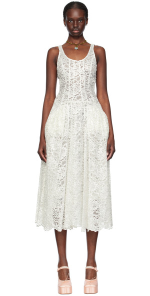 Simone Rocha - White & Silver Sculpted Maxi Dress