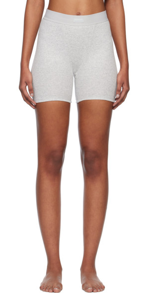 SKIMS - Gray Cotton Rib Boxers
