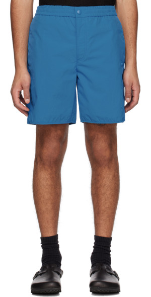 Solid Homme - Blue Embroidered Shorts