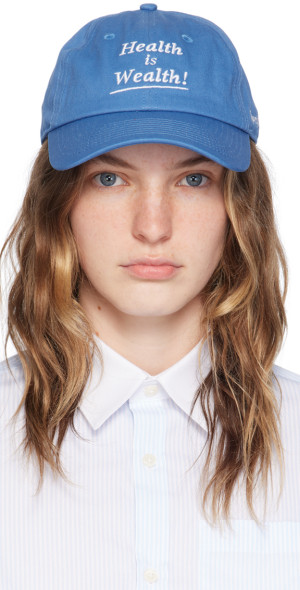 Sporty & Rich - Blue 'Health is Wealth' Cap