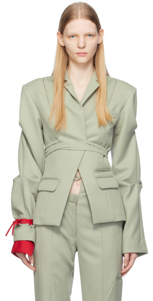 SRVC - Green Slash Blazer