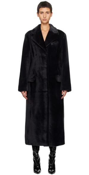 Stand Studio - Black Izzy Faux-Fur Coat