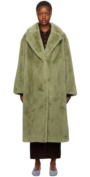 Stand Studio - Green Maria Faux-Fur Coat
