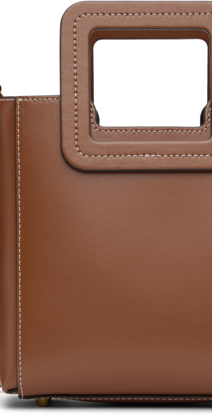 Staud - Tan Mini Shirley Leather Bag