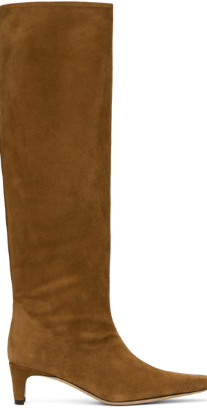 Staud - Tan Wally Suede Tall Boots