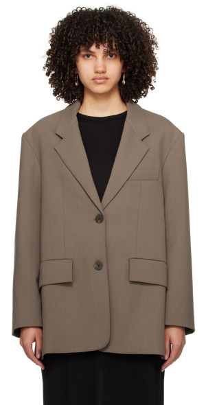 Studio Nicholson - Brown Notched Lapel Blazer