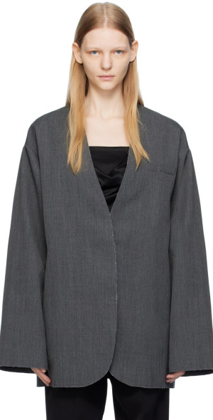 Subtle Le Nguyen - Gray Collarless Blazer