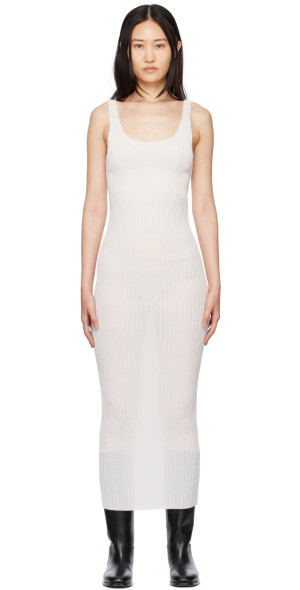 Subtle Le Nguyen - White Plissé Tank Maxi Dress