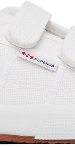 Superga - Kids White Classic Velcro Sneakers